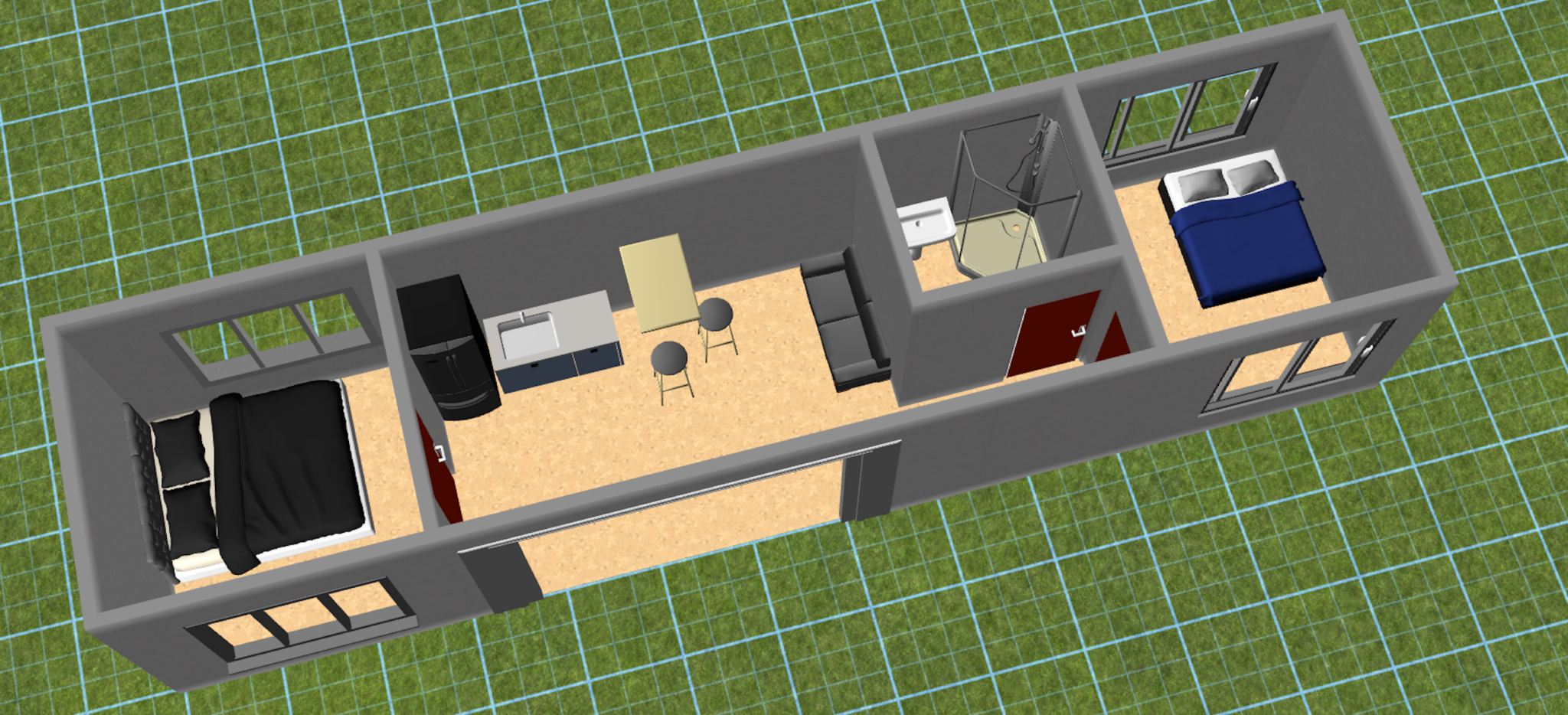 Spacious 40ft Container House Designed for Comfort